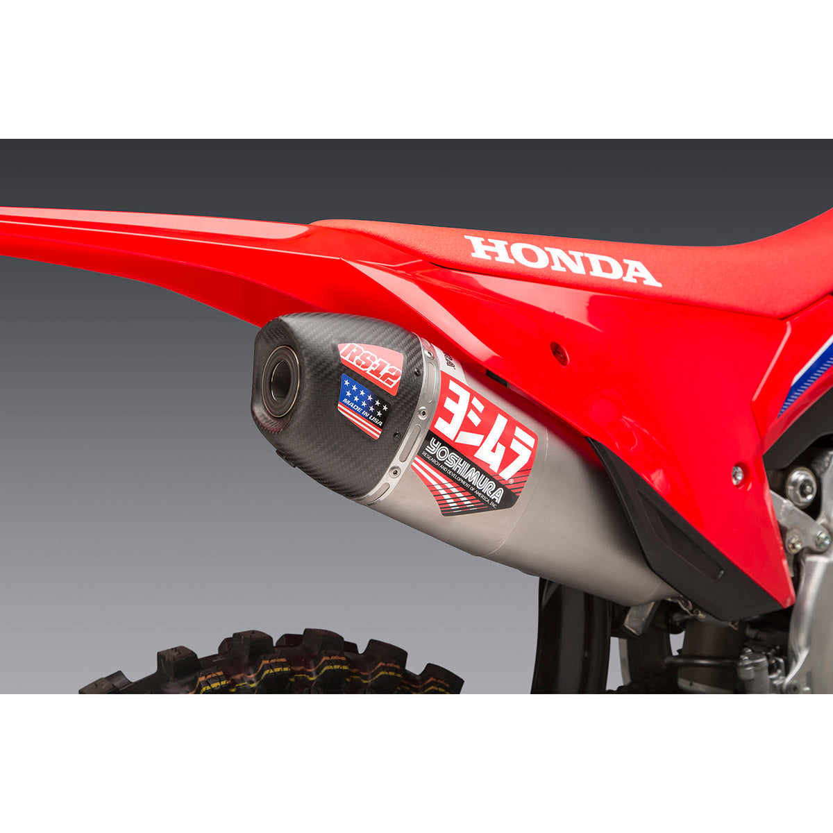 Yoshimura RS-12 Full Exhaust System (Titanium/Carbon Cap) Honda CRF450 ...