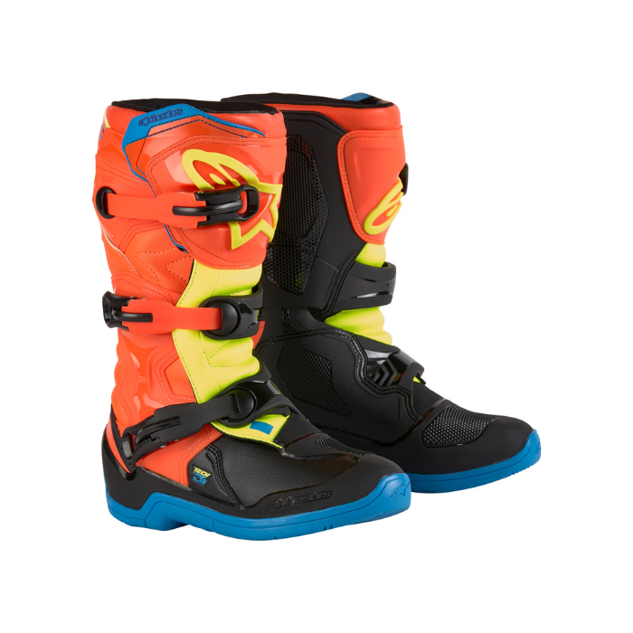 Alpinestars Tech 3S Youth - Orange Fluo Enamel Blue Yel Fl ...