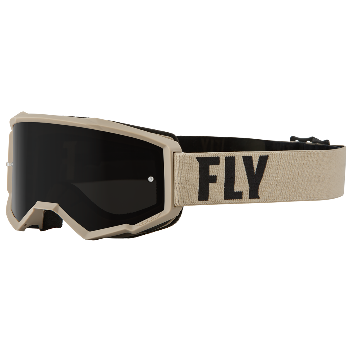 Fly Racing 2025 Focus Sand Goggle (Khaki/Brown) with Dark Smoke Lens ...