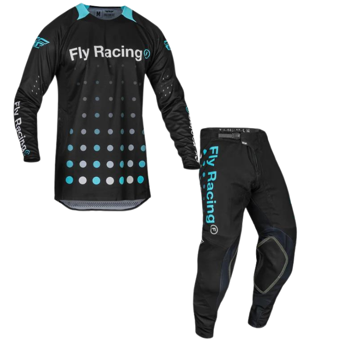 FLY RACING FLY 2024 EVOLUTION DST S.E STROBE BLACK ELECTRIC BLUE KIT C ...