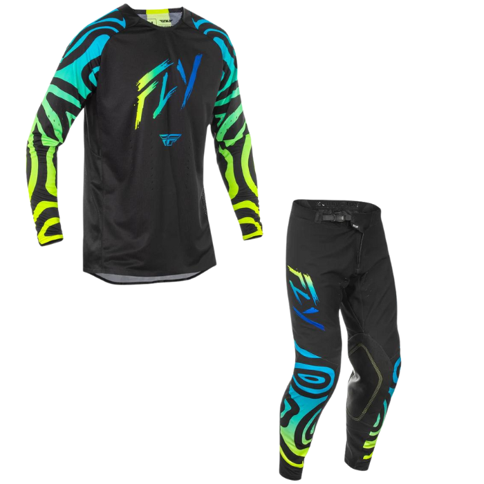 Fly Racing 2025 Evolution DST Zen Kit Combo (Black/Blue/Yellow) – Dirt ...