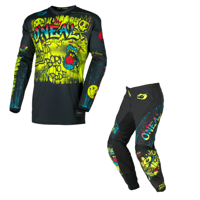 O'Neal ELEMENT Youth KIT COMBO RANCID black/neon yellow – Dirt Store