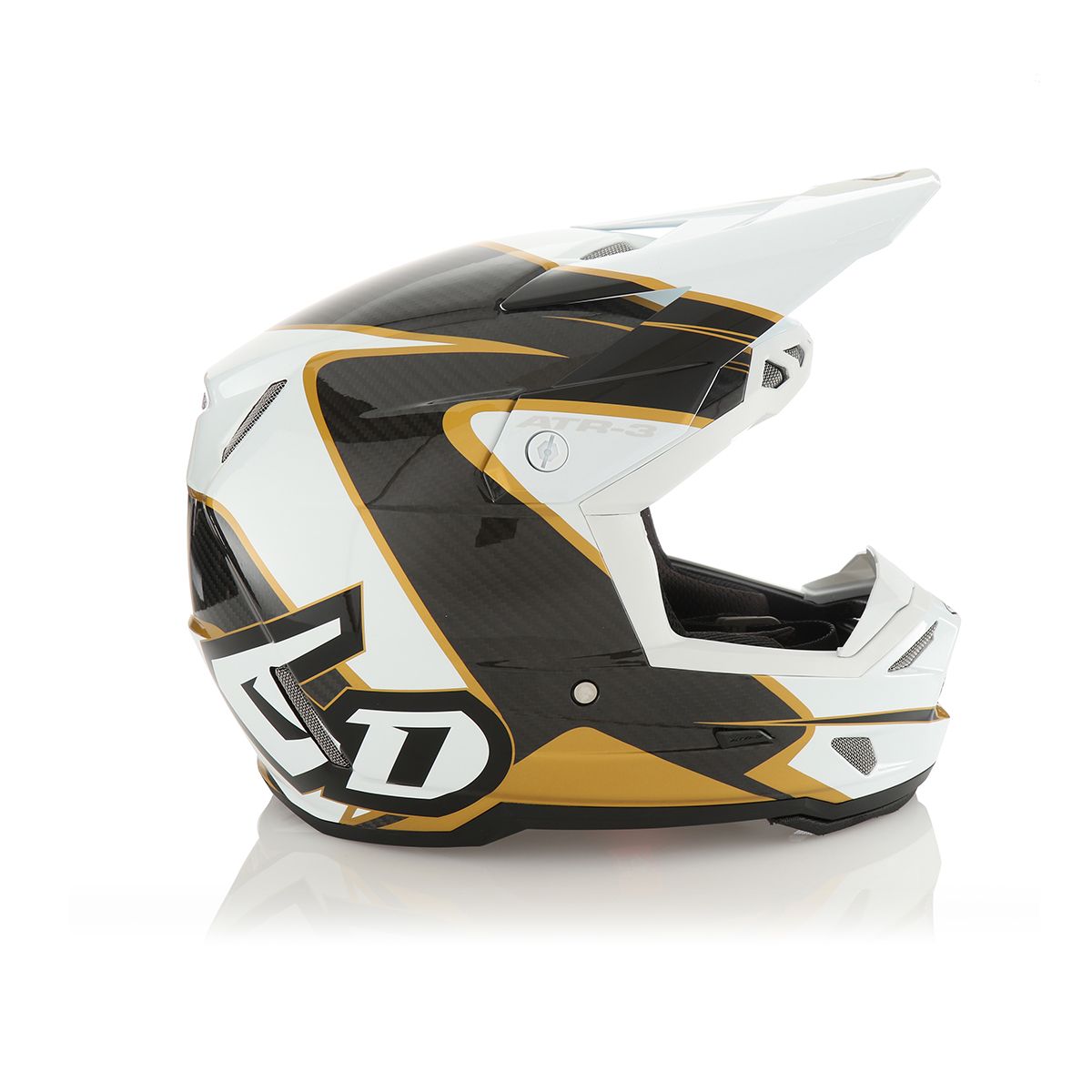 ATR-3 Wave Helmet - Gloss Gold/White | Stylish & Durable – Dirt Store