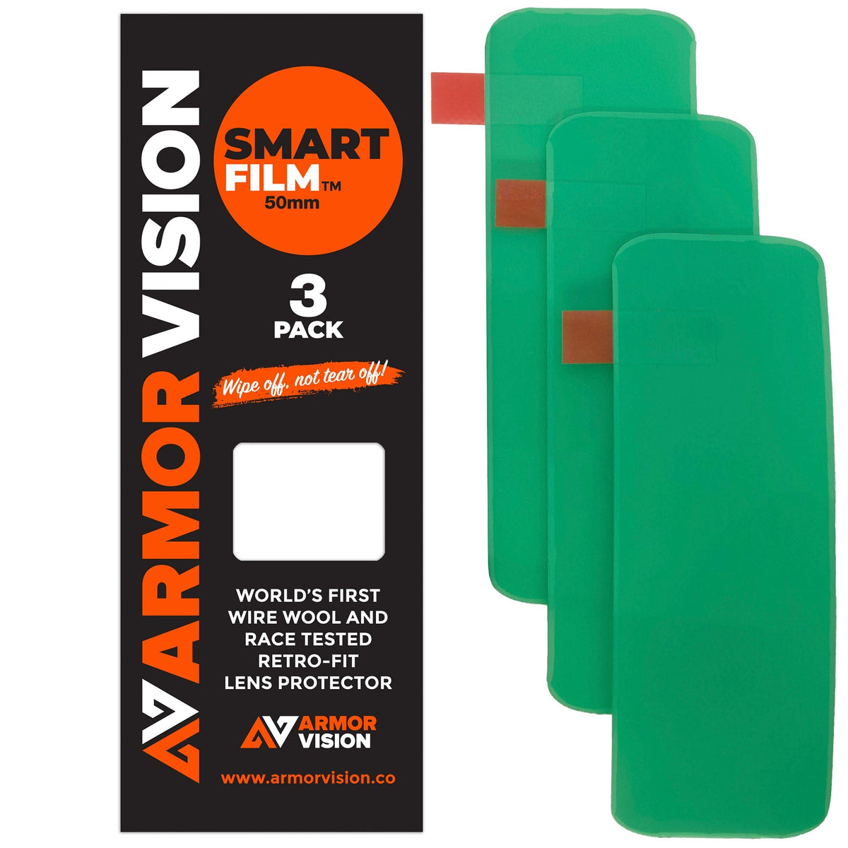 Armor Vision 50mm Smart Film Lens Protector - Tear Off Alternative (3 ...