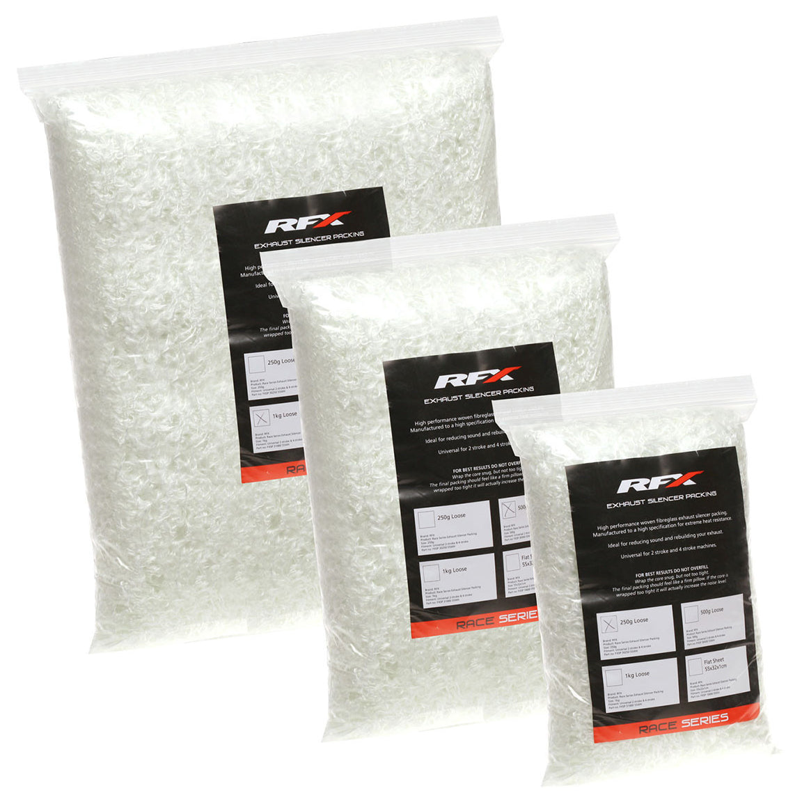 RFX Race Exhaust Packing Loose (500g) Universal 200deg - 700deg – Dirt ...