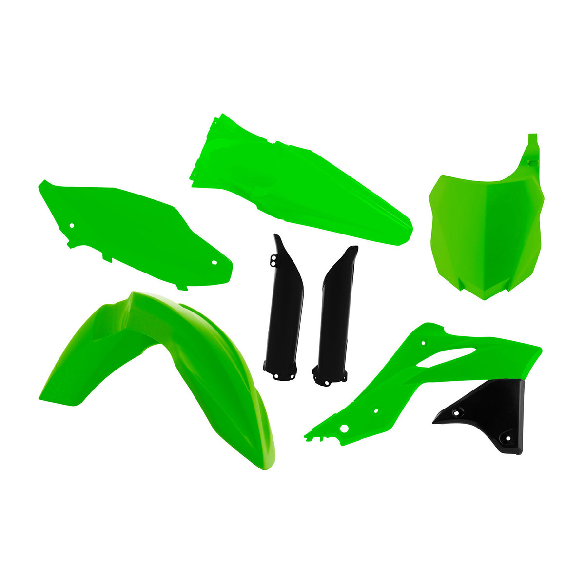 Rtech Plastic Kit (6pc) (Neon Green) Kawasaki KXF250 13-16 – Dirt Store