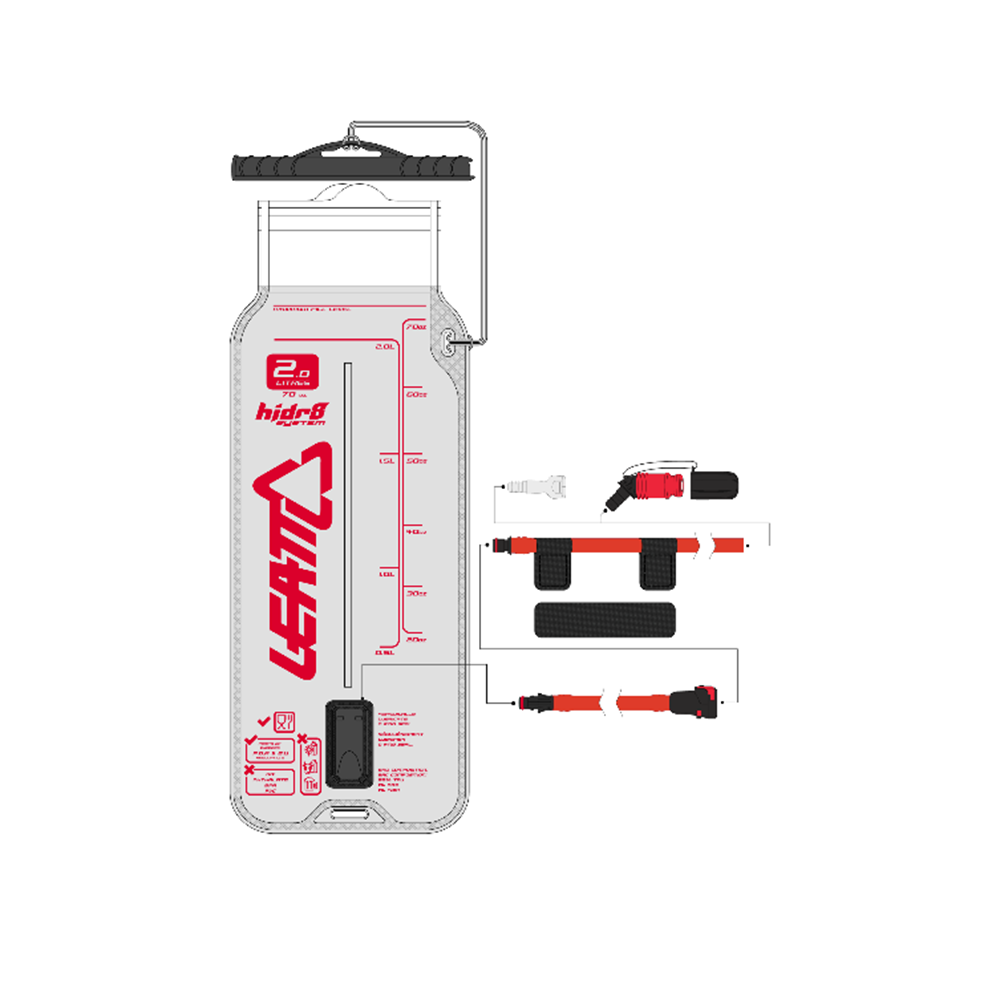 HYDRATION BLADDER FLAT CLEAN TECH 2L (70oz) WITH TUBE AND BITE VALVE ...